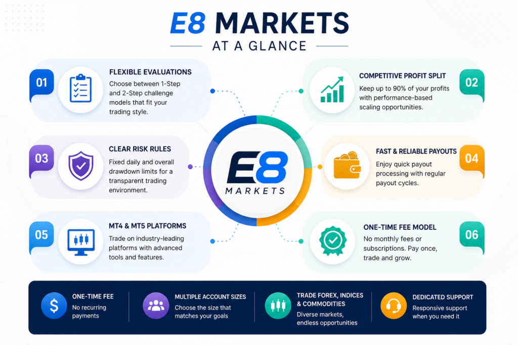 E8 Markets Review 2026: Rules, Pricing & Payouts - Select Prop Firms